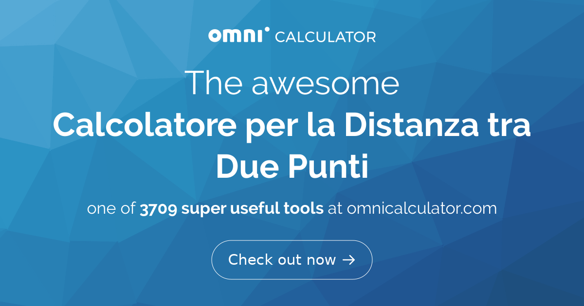 Calcolatore per la Distanza tra Due Punti