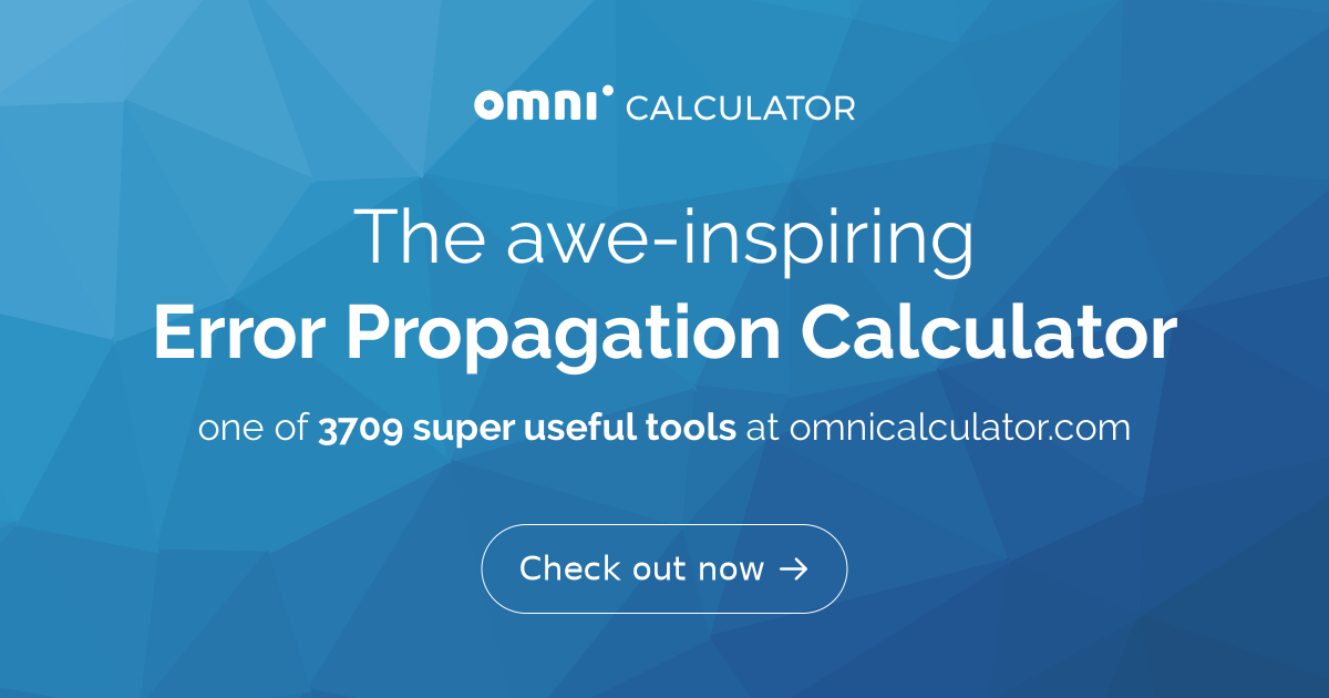 Error Propagation Calculator