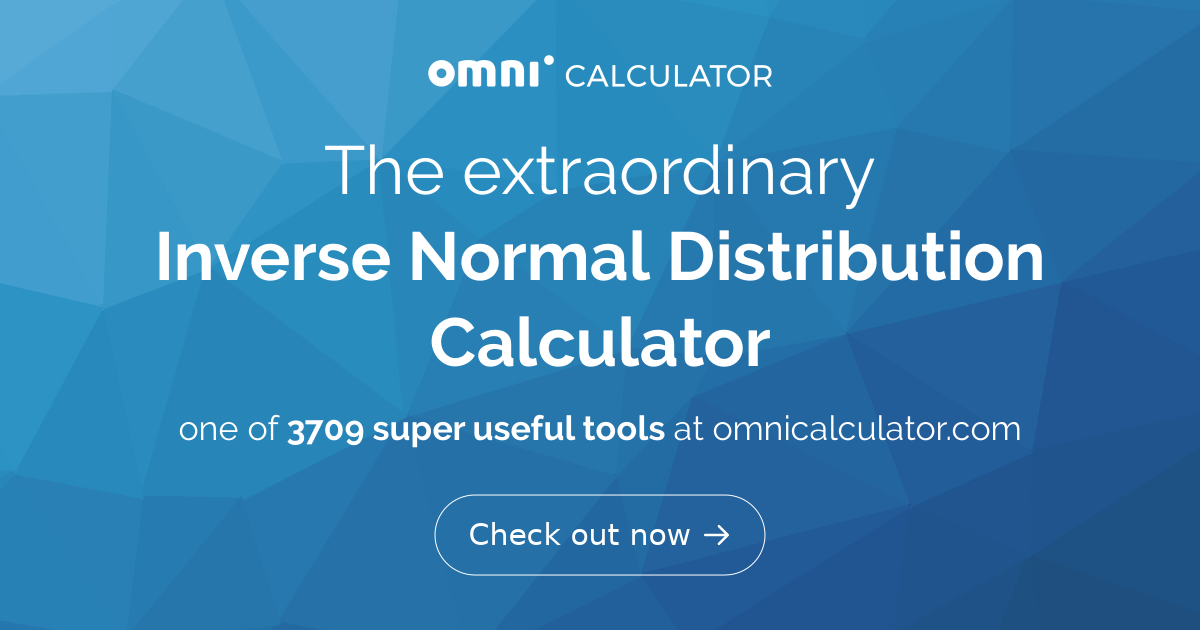 Inverse Normal Distribution Calculator