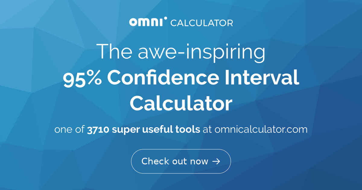 95% Confidence Interval Calculator