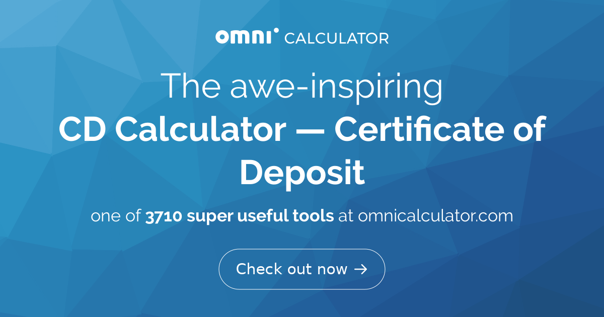 CD Calculator