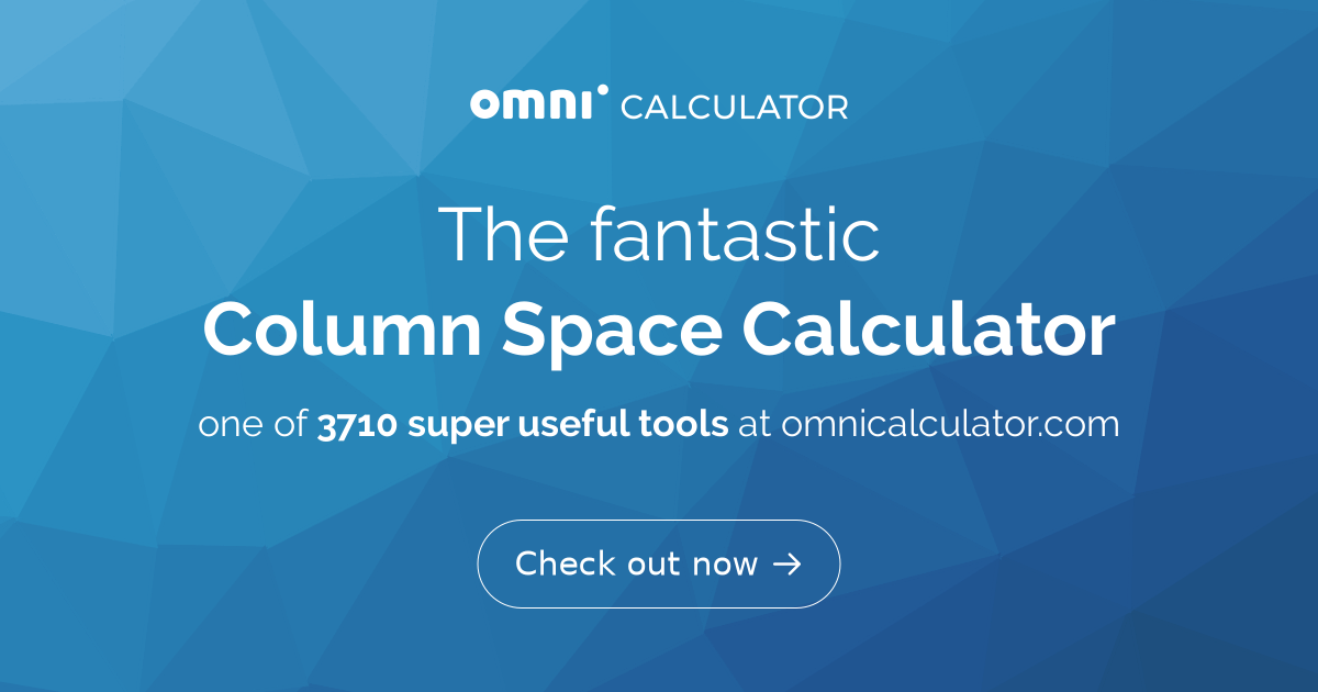 Column Space Calculator