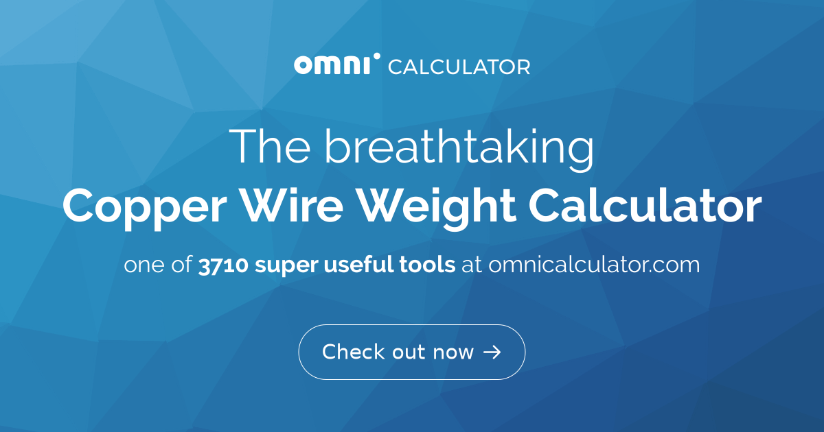Copper Wire Weight Calculator