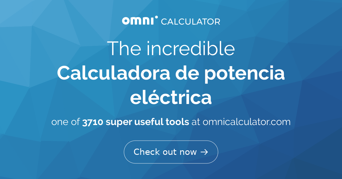 Calculadora de potencia eléctrica