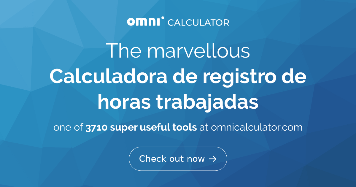 Calculadora de horas trabajadas