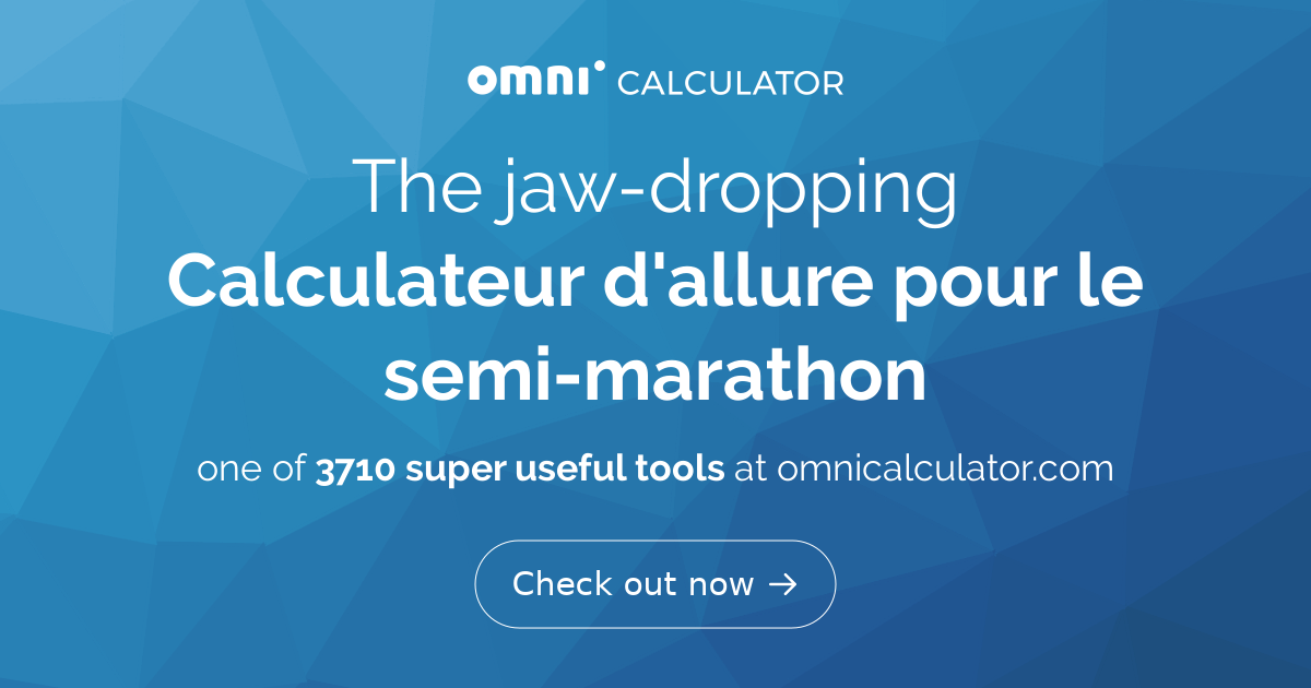Calculateur d'allure pour le semi-marathon