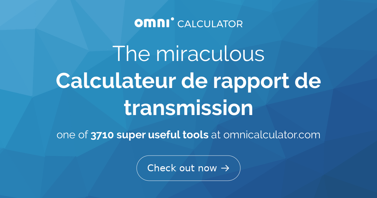 Calculateur de rapport de transmission