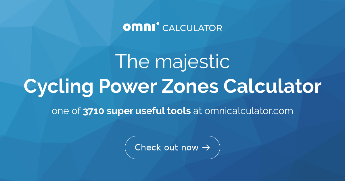 Cycling Power Zones Calculator