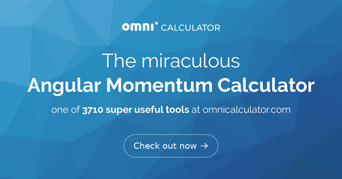 Angular Momentum Calculator