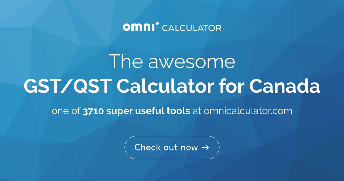 GST/QST Calculator (HST and PST)