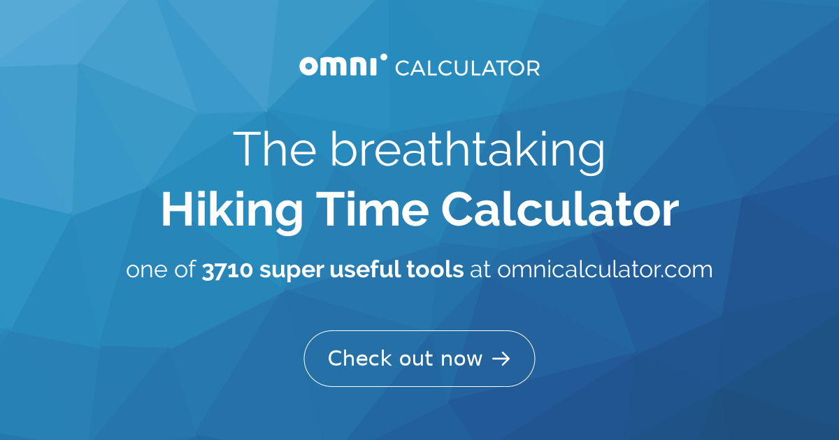 Hiking Time Calculator