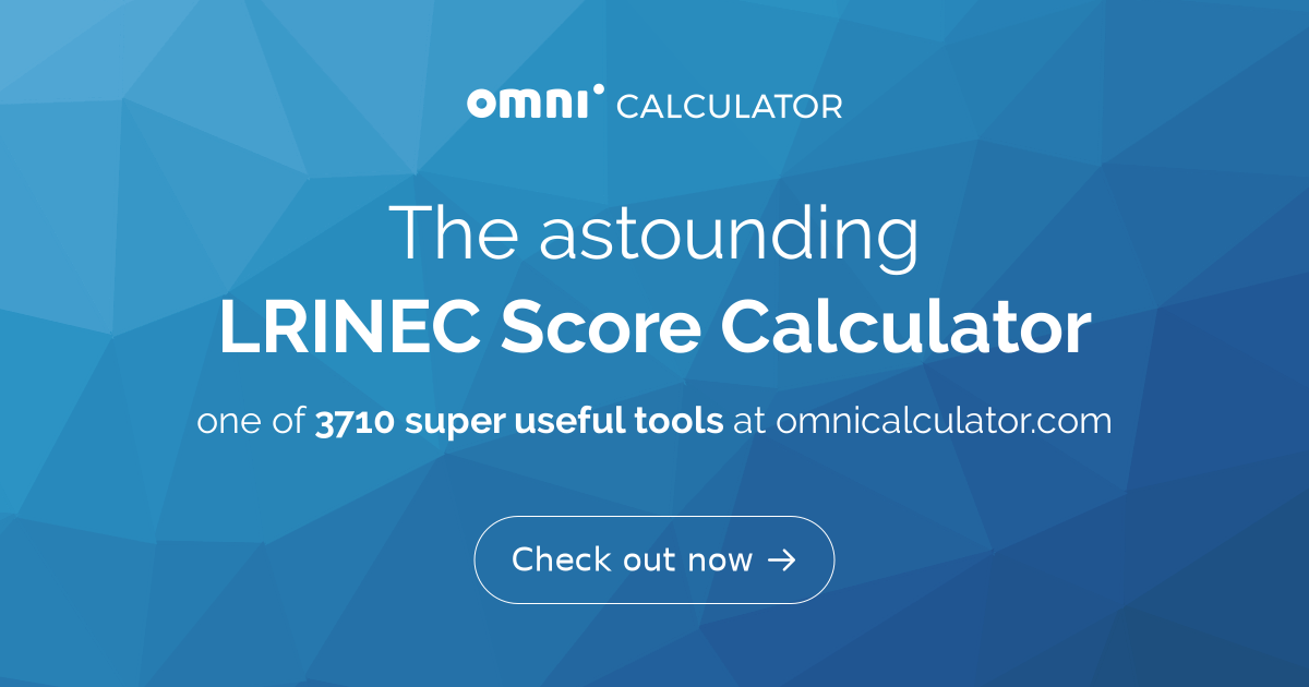 LRINEC Score Calculator