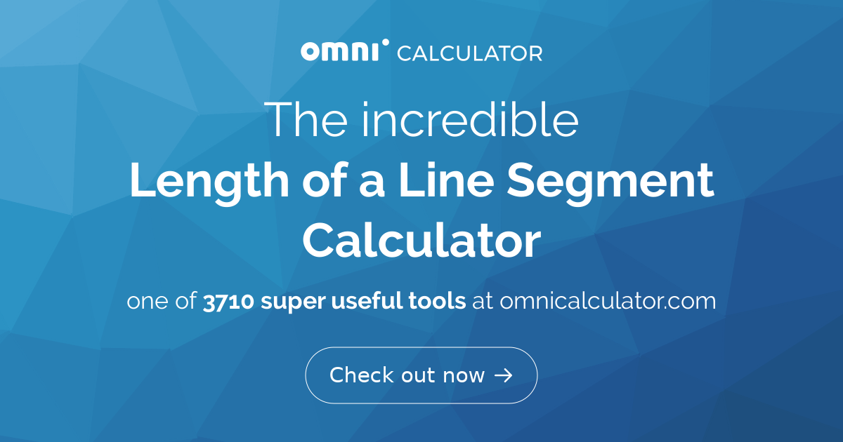 Length of a Line Segment Calculator