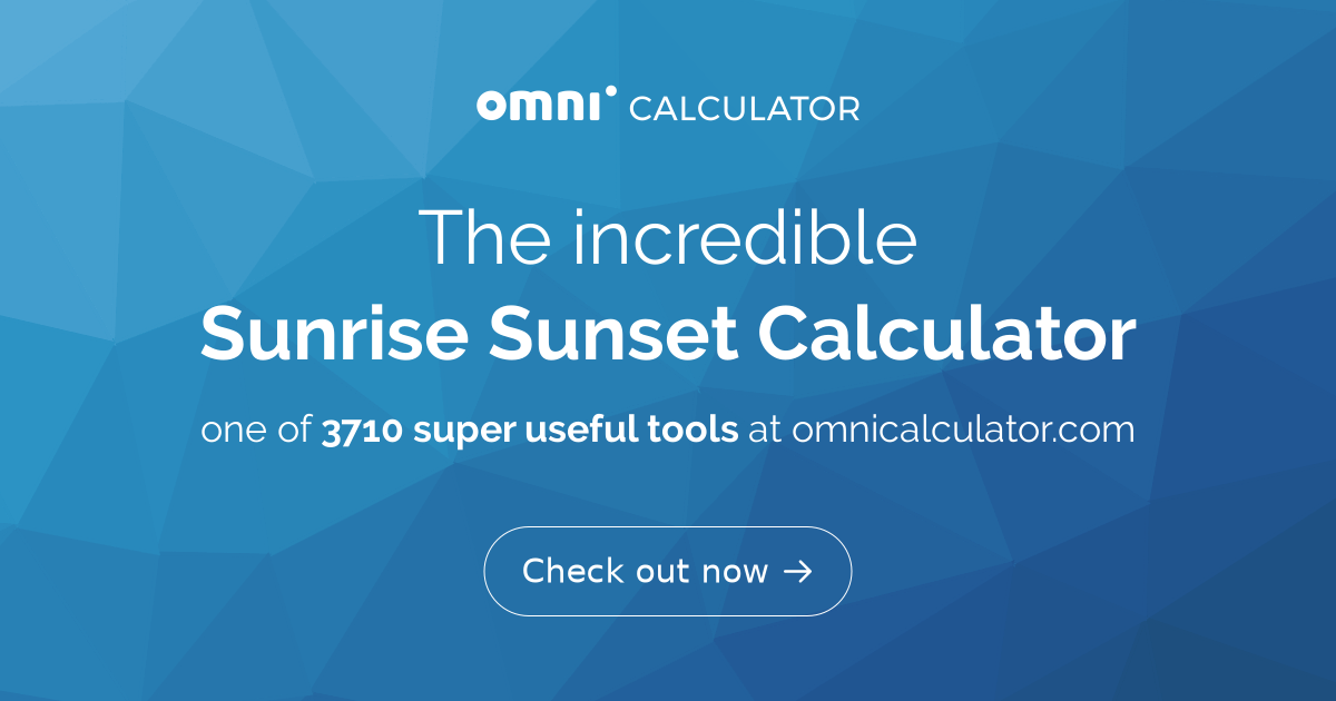 Sunrise Sunset Calculator