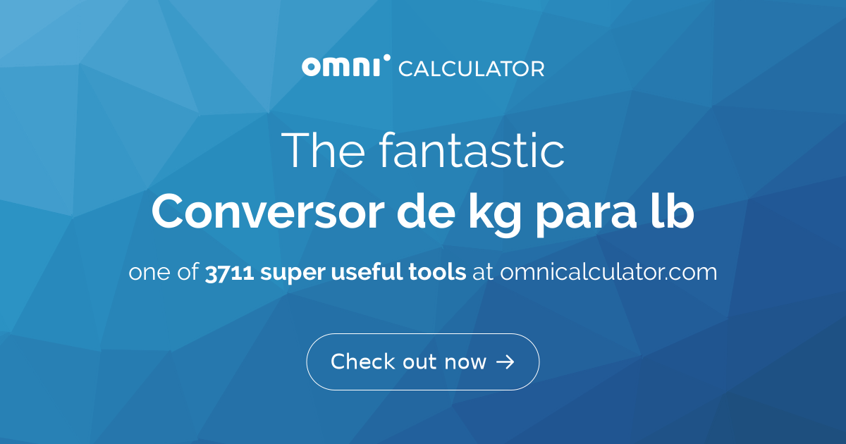 Conversor de kg para lb | Quilograma para Libra