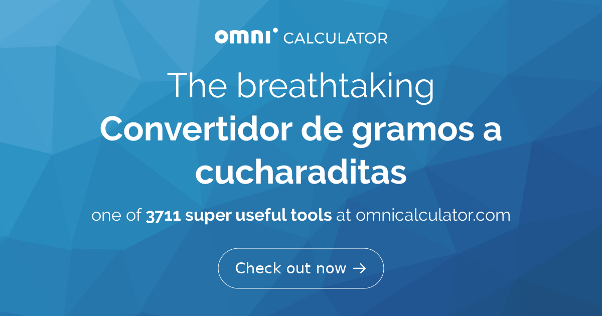 Convertidor de gramos a cucharaditas