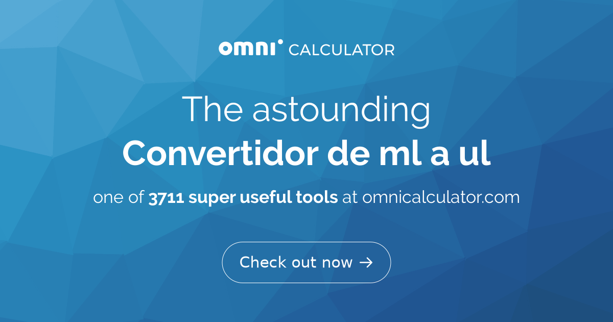 Convertidor de ml a ul (mililitros a microlitros)