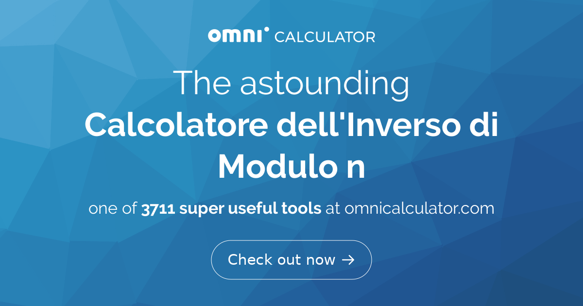 Calcolatore dell'Inverso di Modulo n