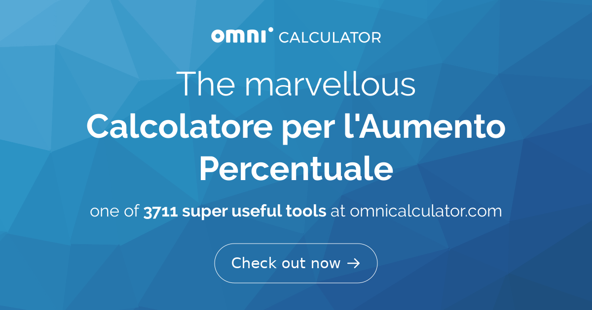 Calcolatore per l'Aumento Percentuale