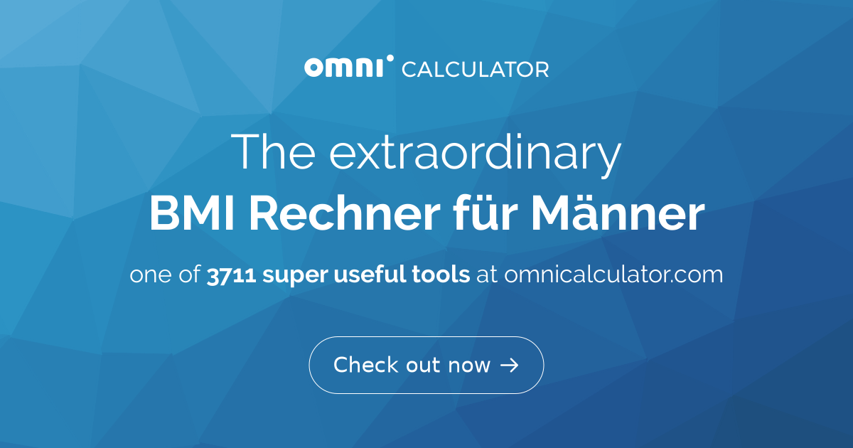 BMI Rechner für Männer | BMI-Bereiche, gesunder BMI...