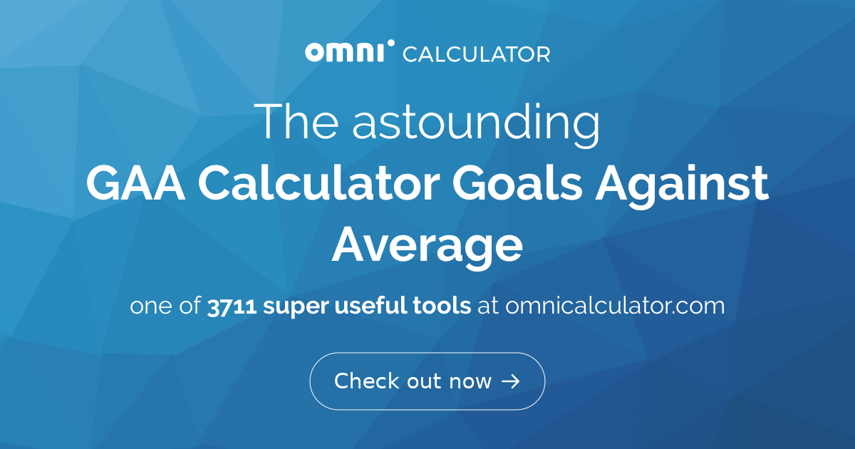 GAA Calculator (Goals Against Average)