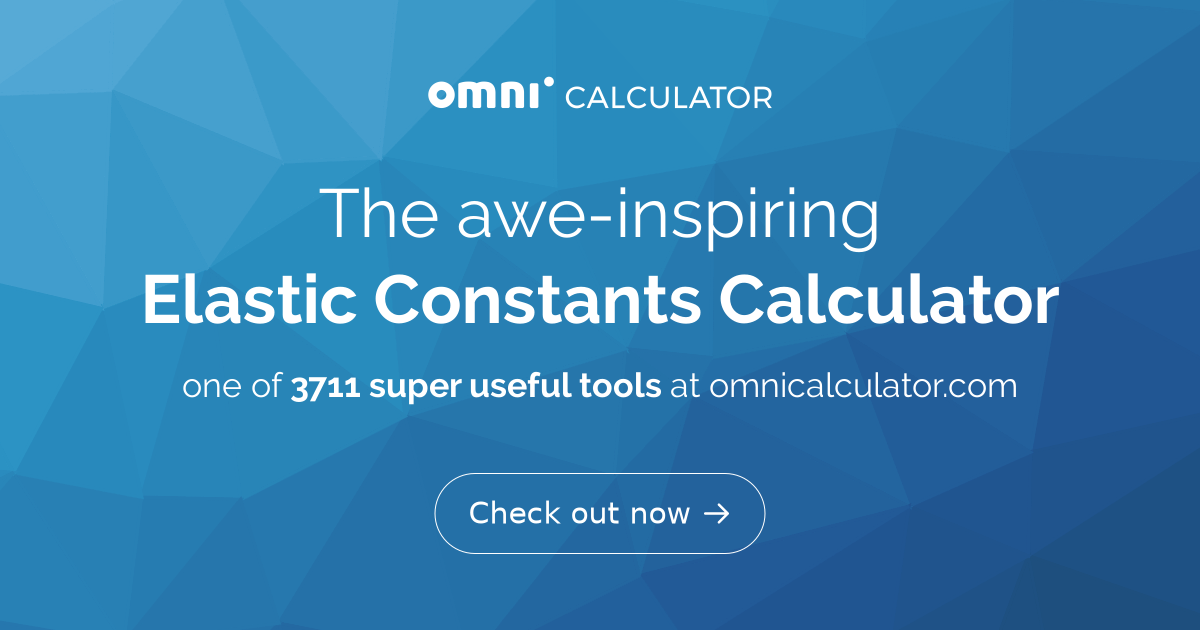 Elastic Constants Calculator