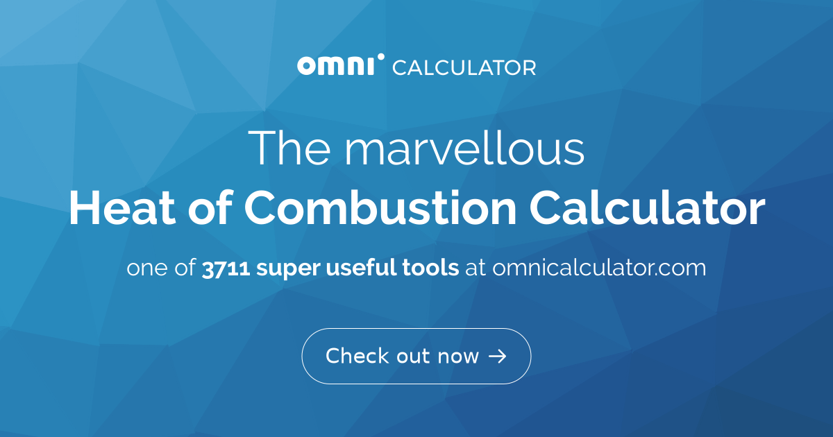 Heat of Combustion Calculator