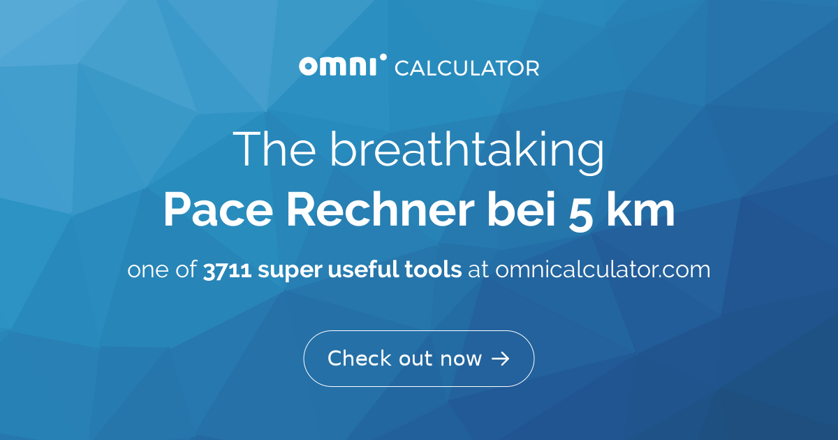 Pace Rechner bei 5 km