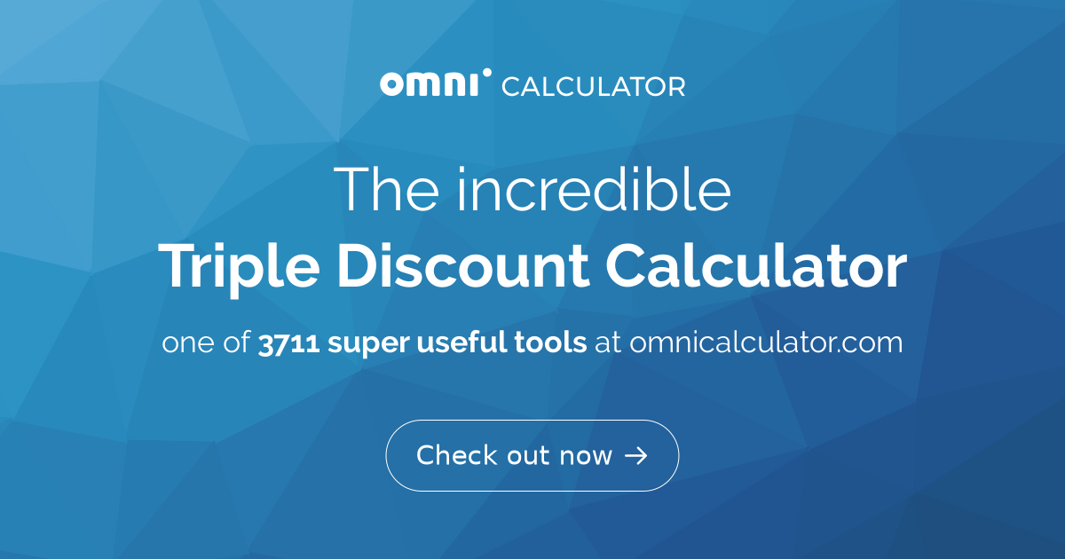 Triple Discount Calculator