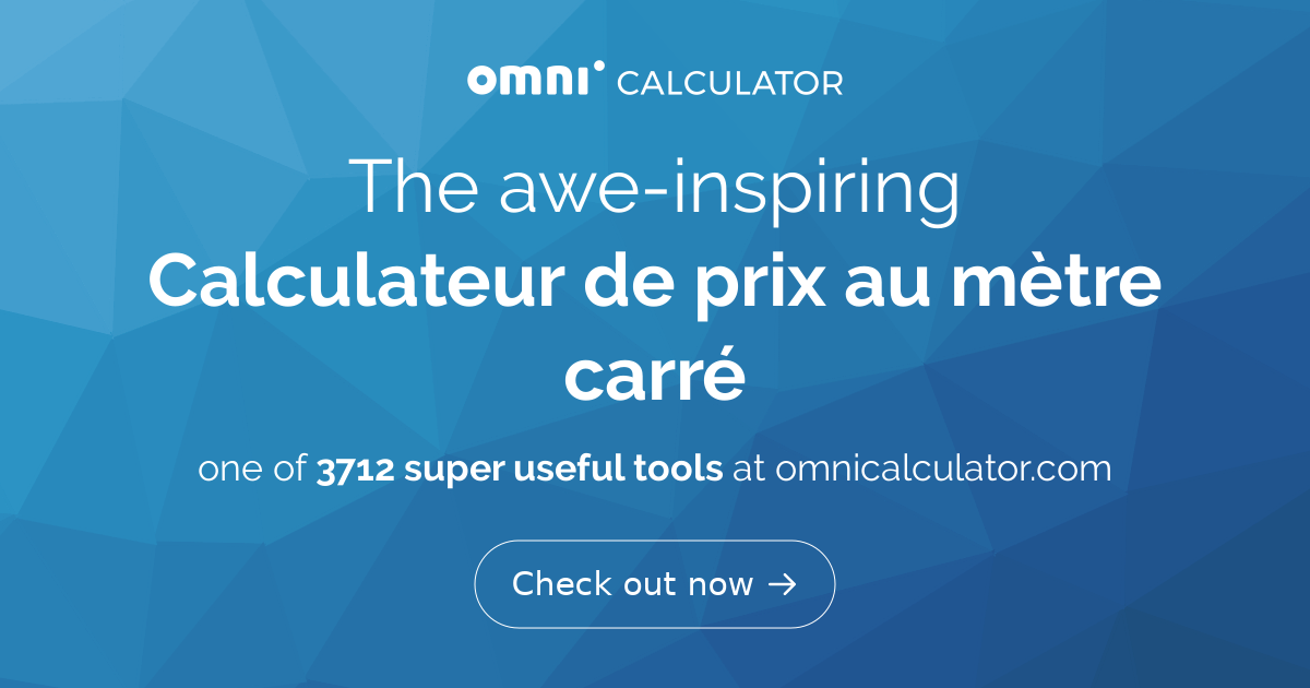 Calcul du prix au m2