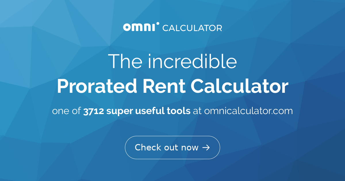 Prorated Rent Calculator