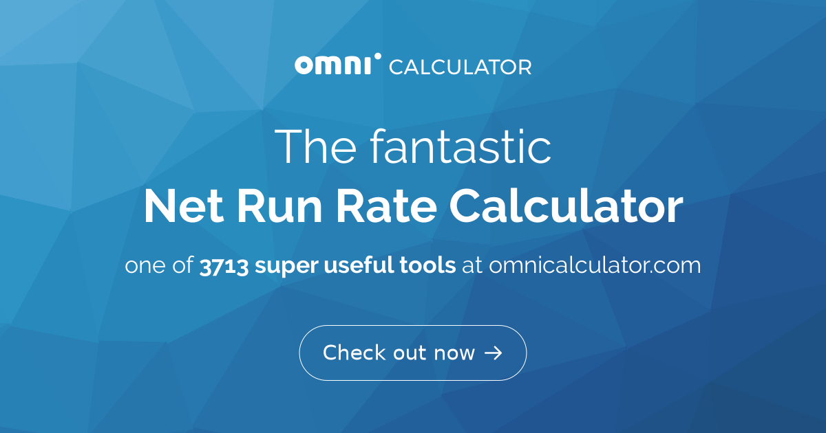 Net Run Rate Calculator