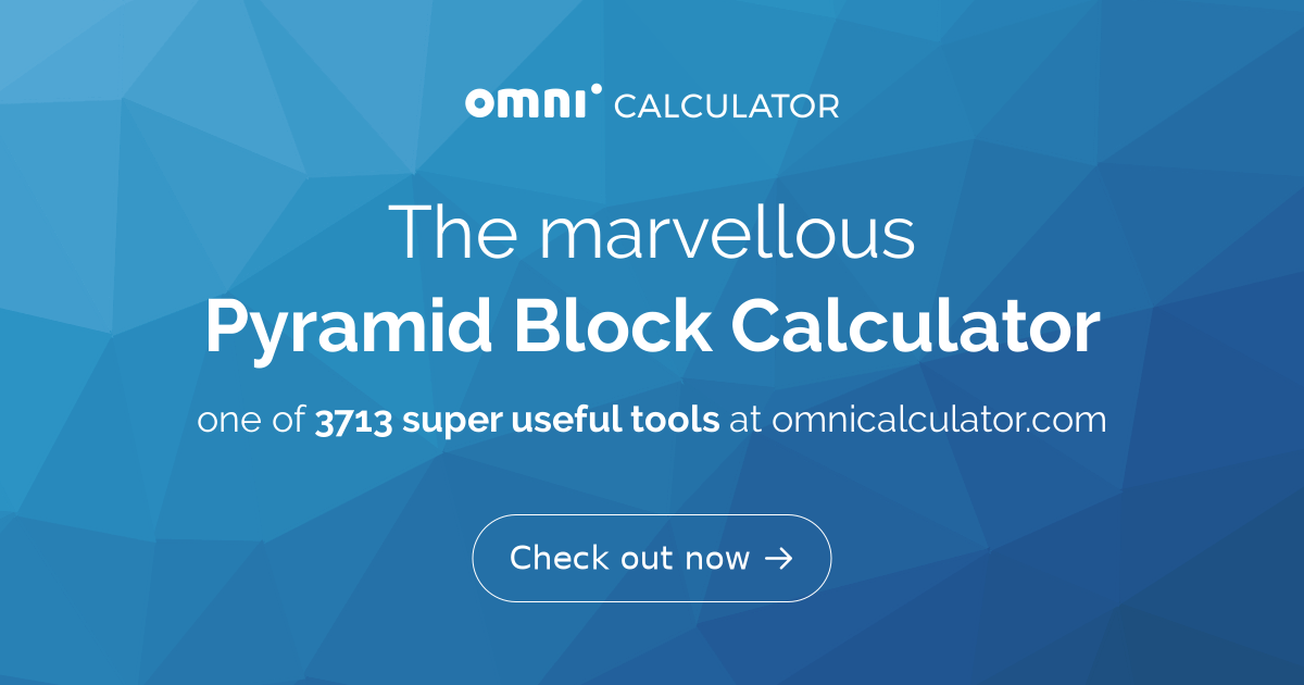 Pyramid Block Calculator