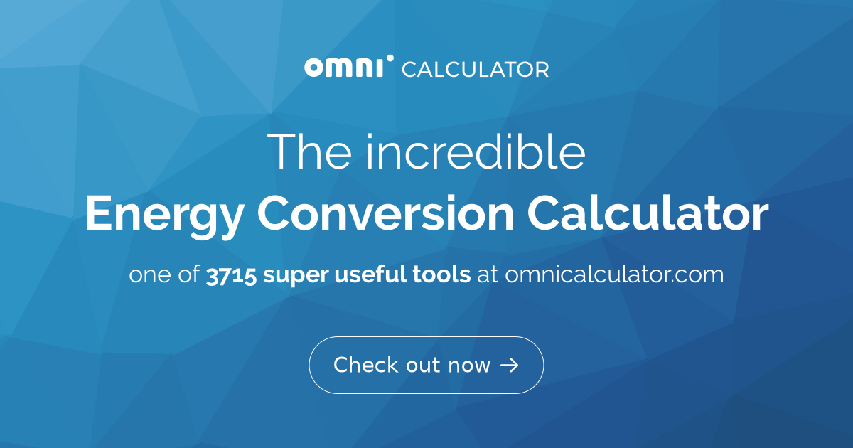 Energy Conversion Calculator