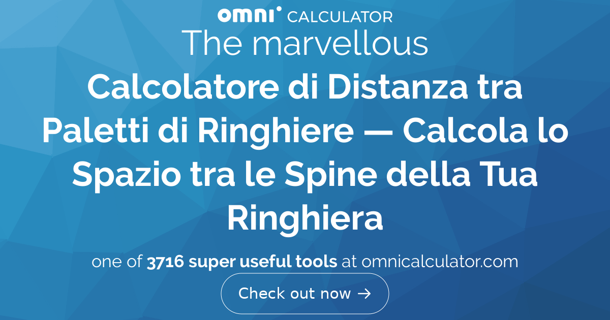 Calcolatore di Distanza tra Paletti di Ringhiere