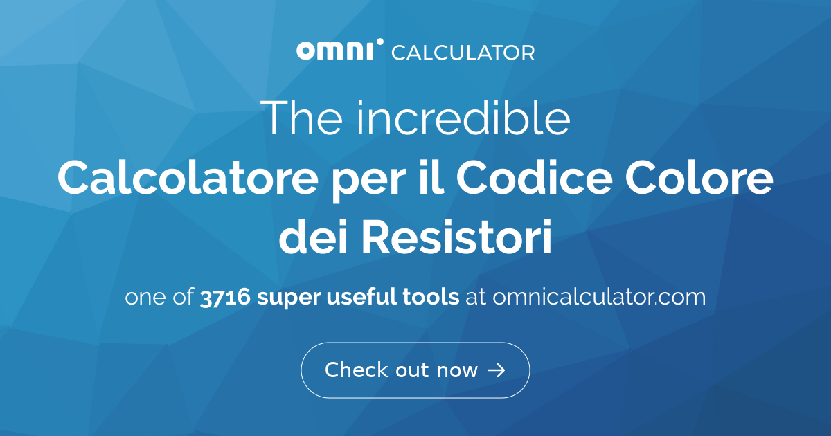 Calcolatore per il Codice Colore dei Resistori