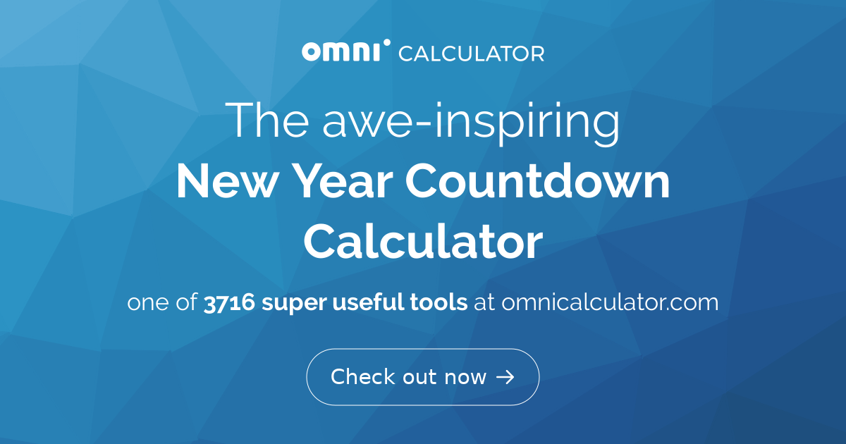 New Year Countdown Calculator