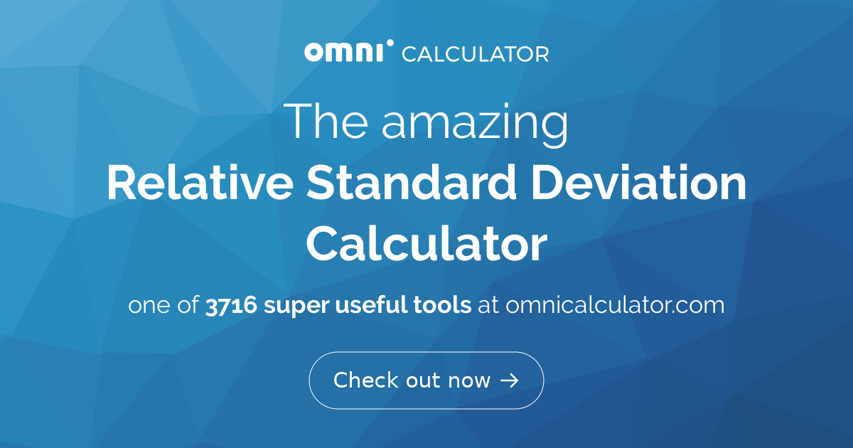 Relative Standard Deviation Calculator