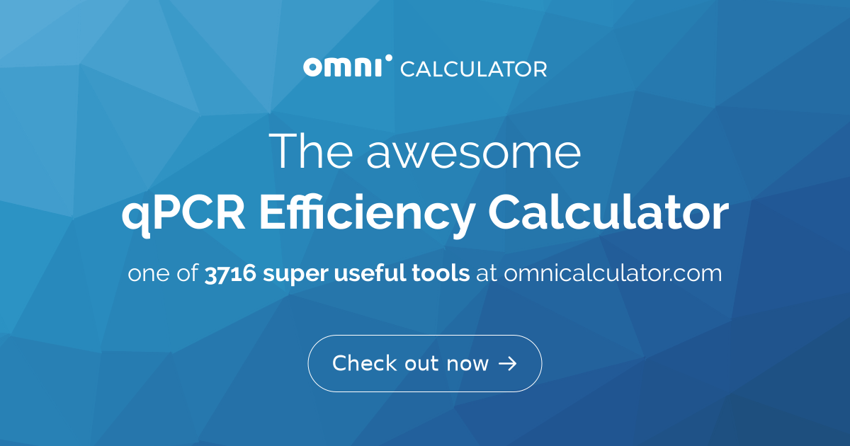 qPCR Efficiency Calculator