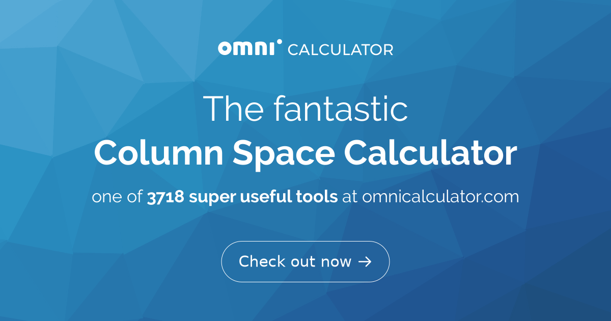 Column Space Calculator