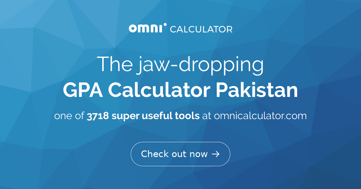 GPA Calculator Pakistan