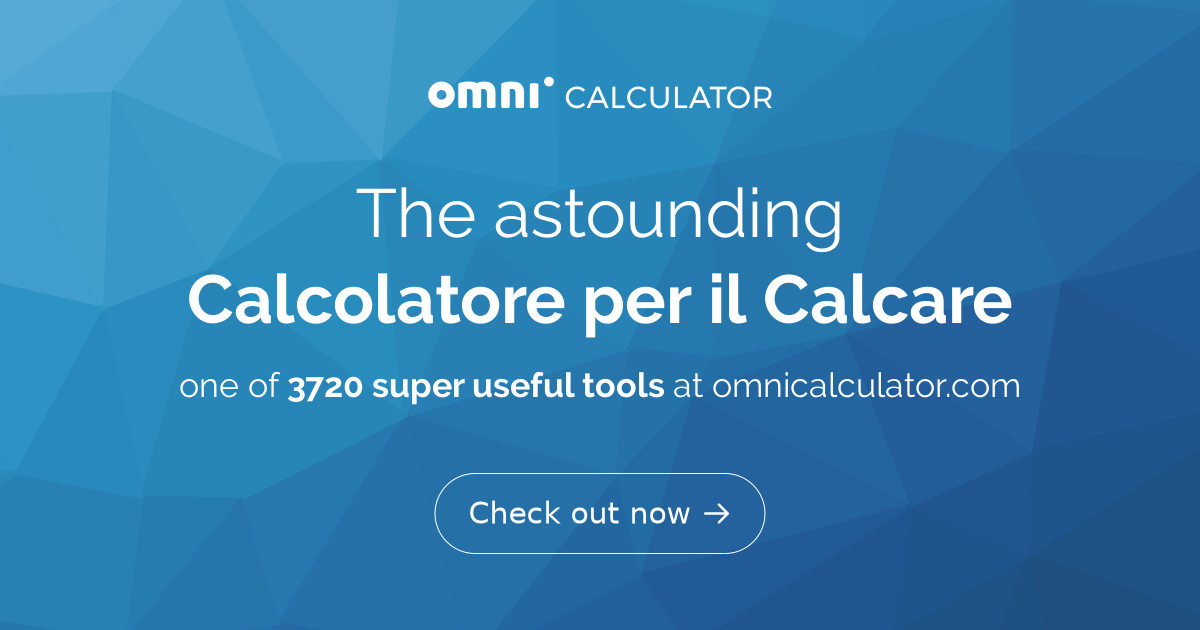 Calcolatore per il Calcare