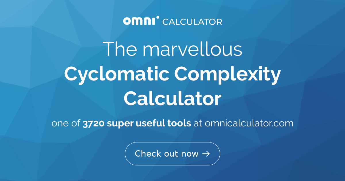 Cyclomatic Complexity Calculator