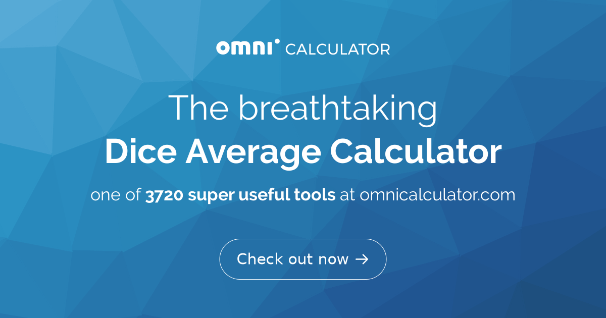 Dice Average Calculator