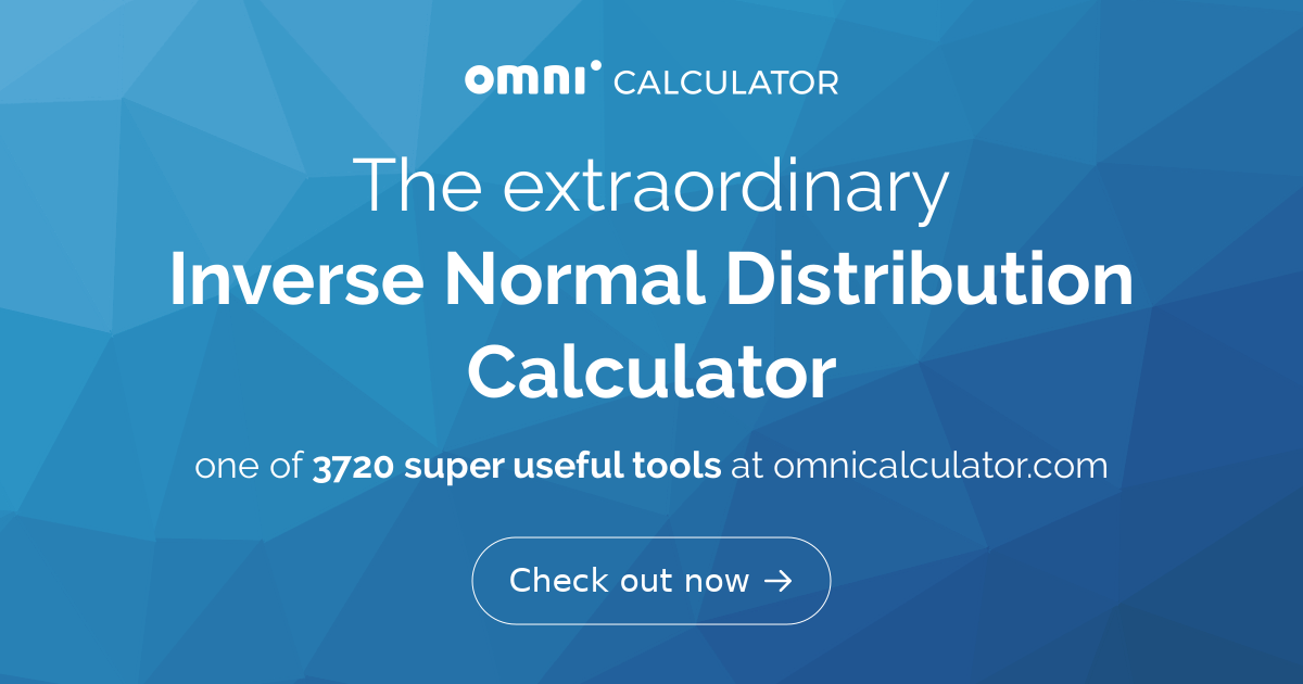 Inverse Normal Distribution Calculator