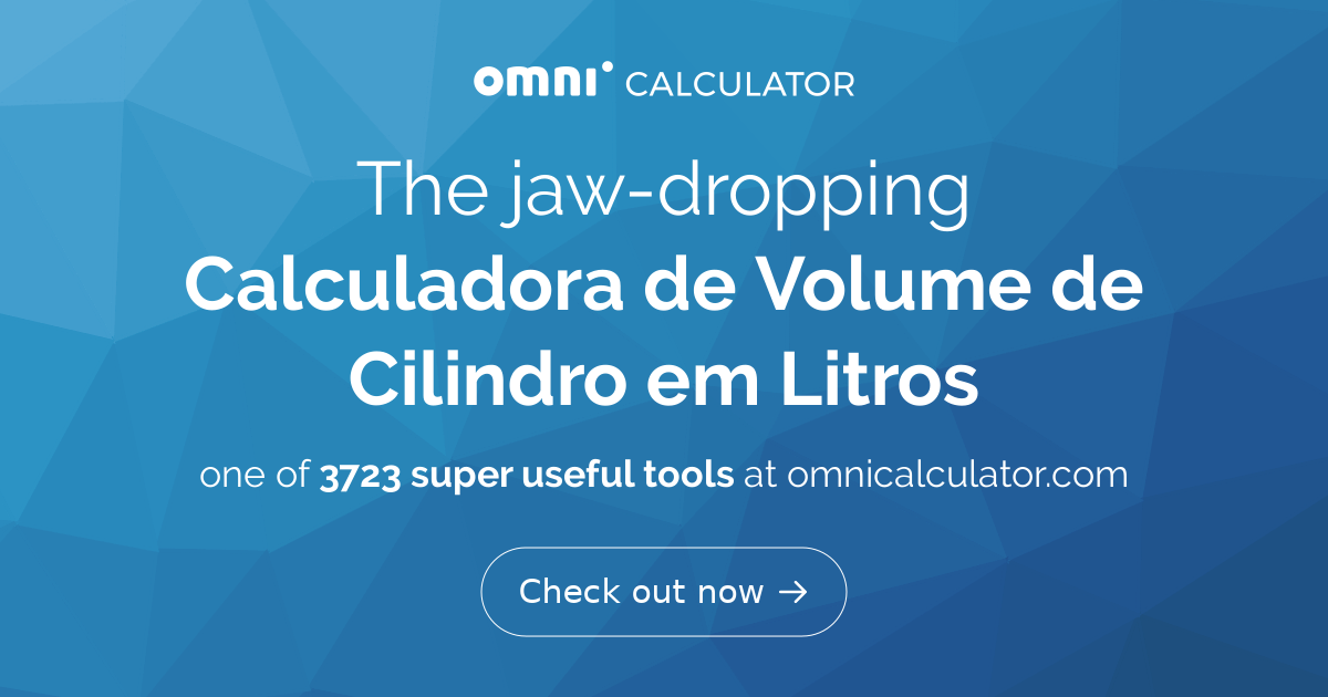 Calculadora de Volume de Cilindro em Litros