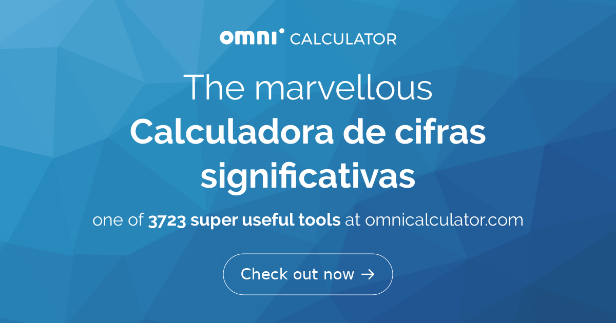 Calculadora de cifras significativas