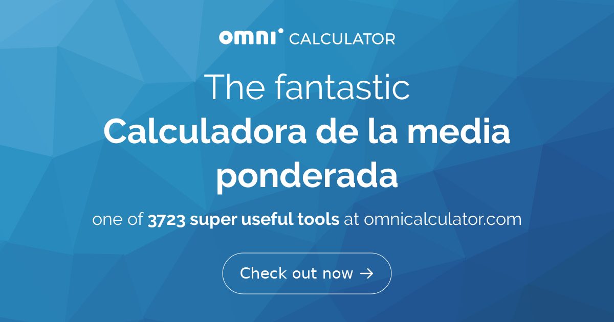 Calculadora de la media ponderada