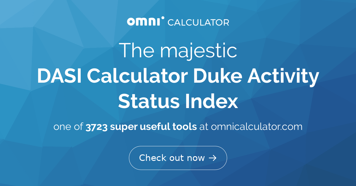 DASI Calculator (Duke Activity Status Index)