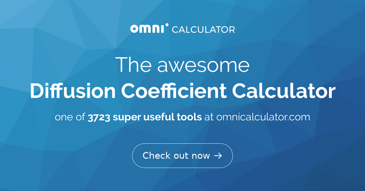 Diffusion Coefficient Calculator